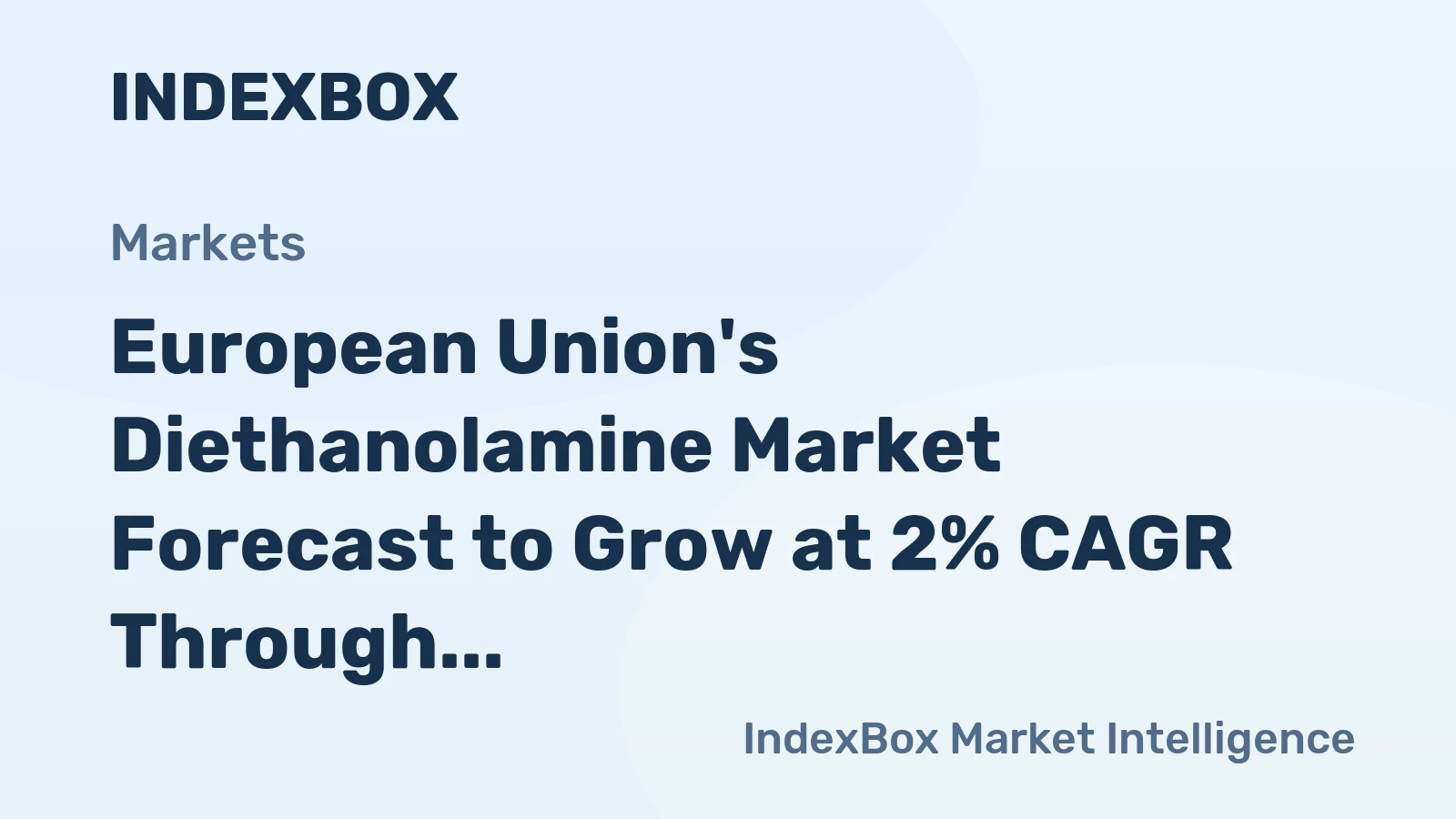 European Union's Diethanolamine Market Forecast to Grow at 2% CAGR Through 2035