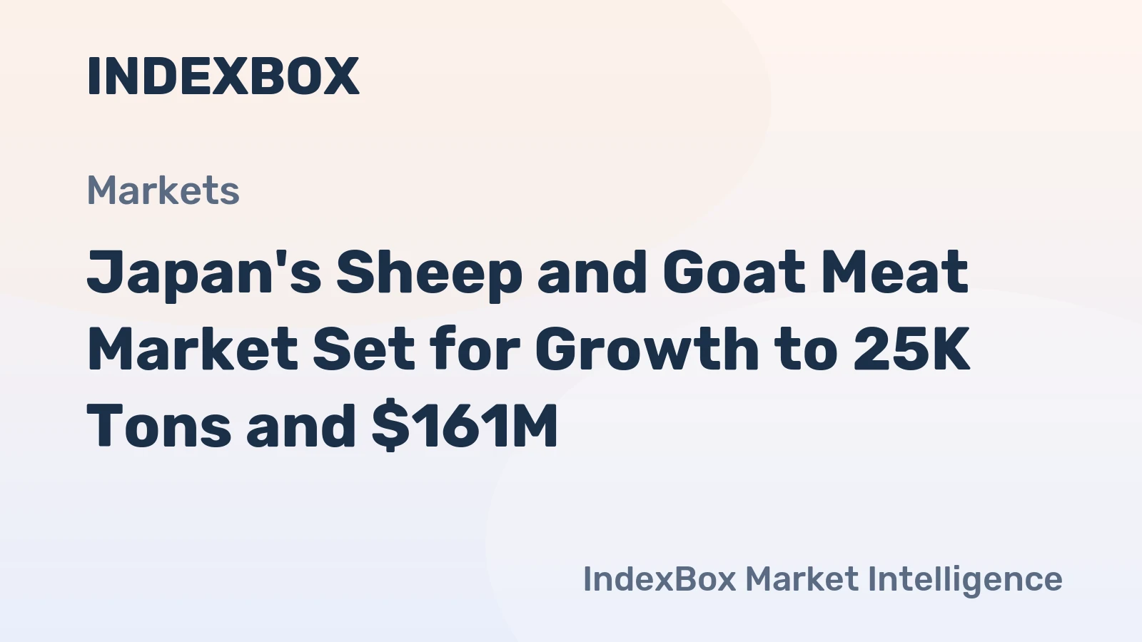 Japan's Sheep and Goat Meat Market Set for Growth to 25K Tons and $161M