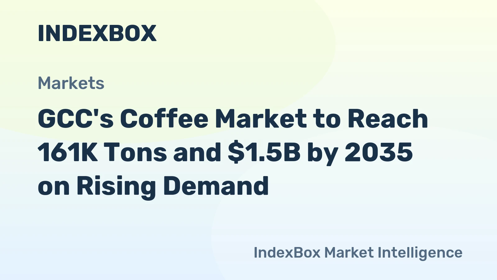 GCC's Coffee Market to Reach 161K Tons and $1.5B by 2035 on Rising Demand