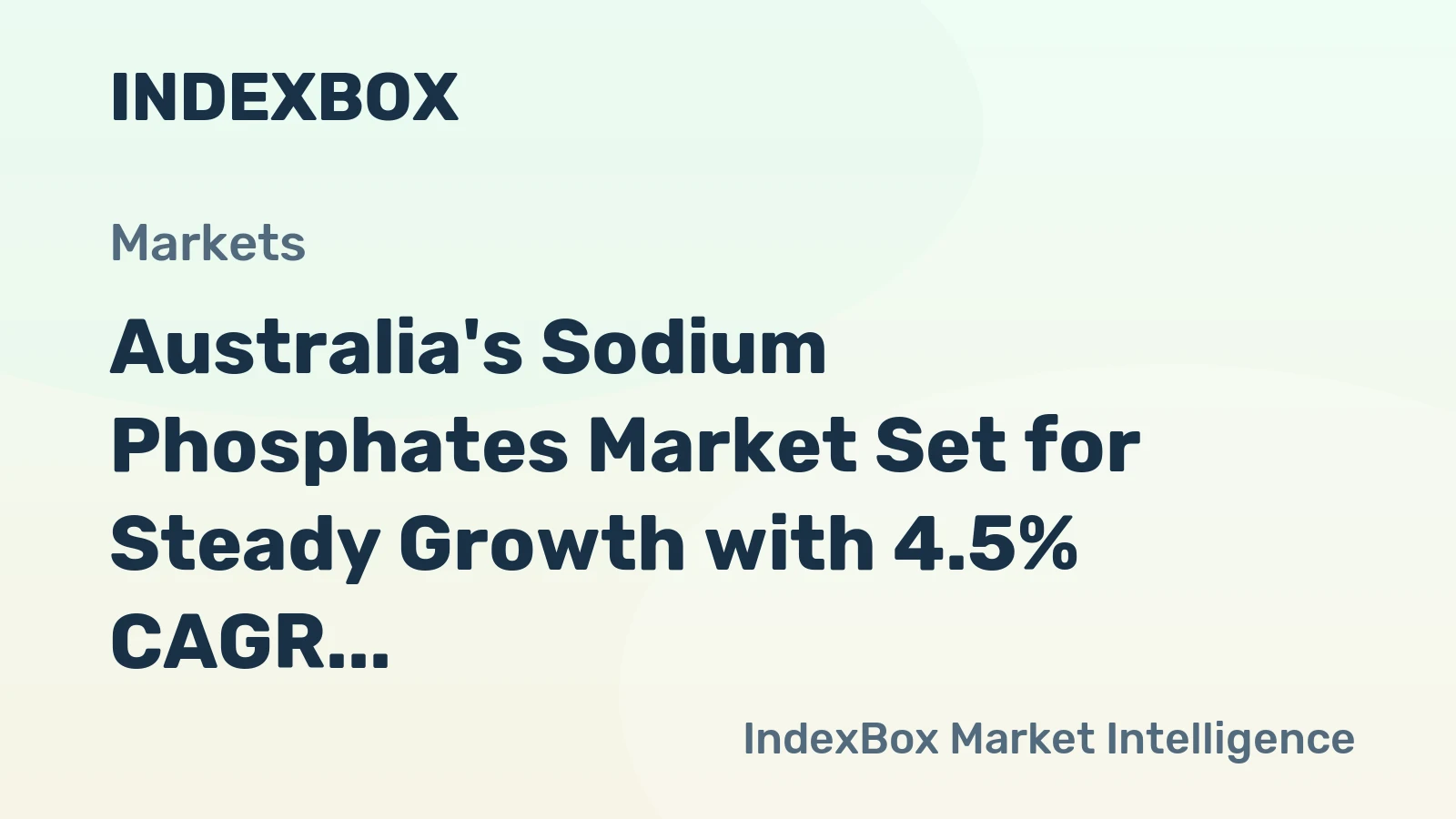 Australia's Sodium Phosphates Market Set for Steady Growth with 4.5% CAGR Through 2035