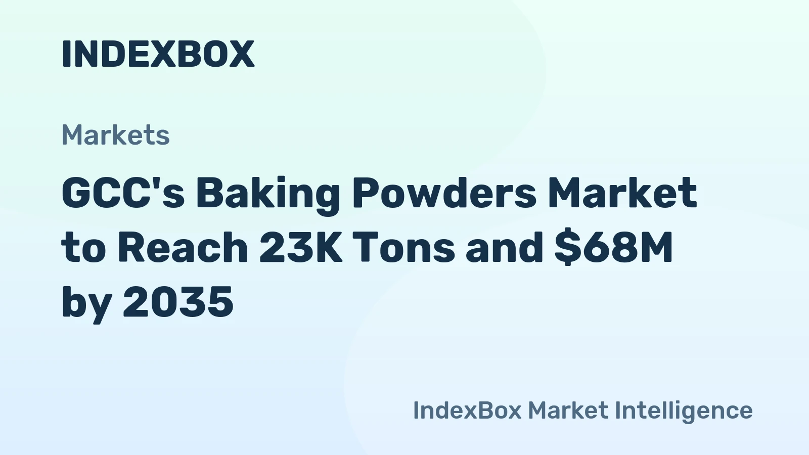 GCC's Baking Powders Market to Reach 23K Tons and $68M by 2035