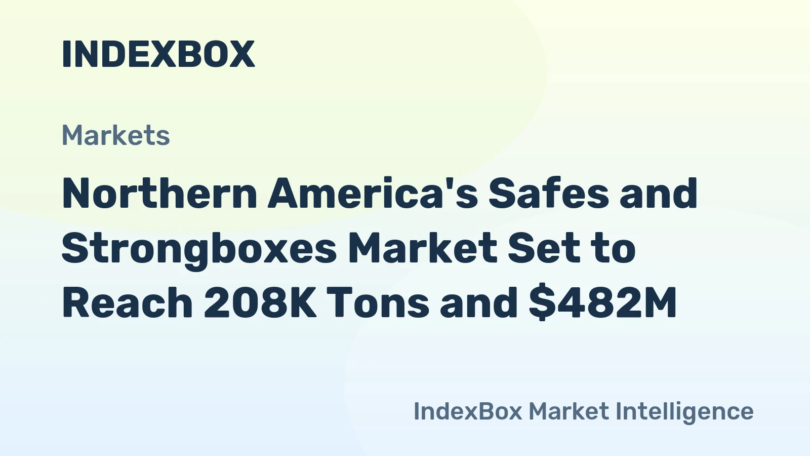 Northern America's Safes and Strongboxes Market Set to Reach 208K Tons and $482M