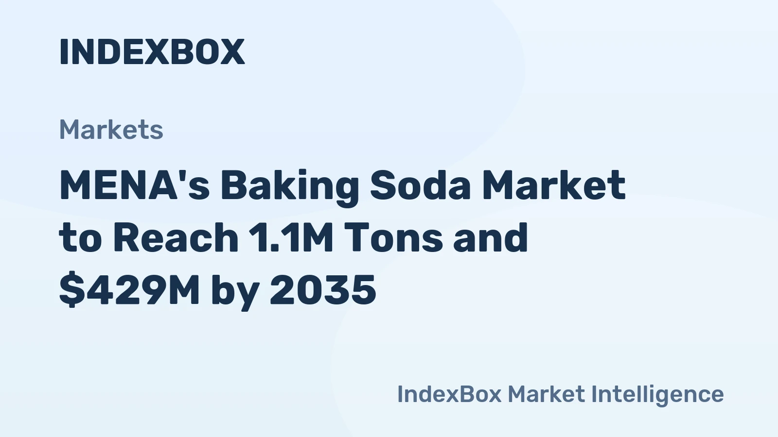MENA's Baking Soda Market to Reach 1.1M Tons and $429M by 2035
