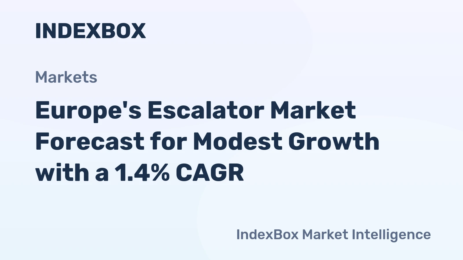 Europe's Escalator Market Forecast for Modest Growth with a 1.4% CAGR