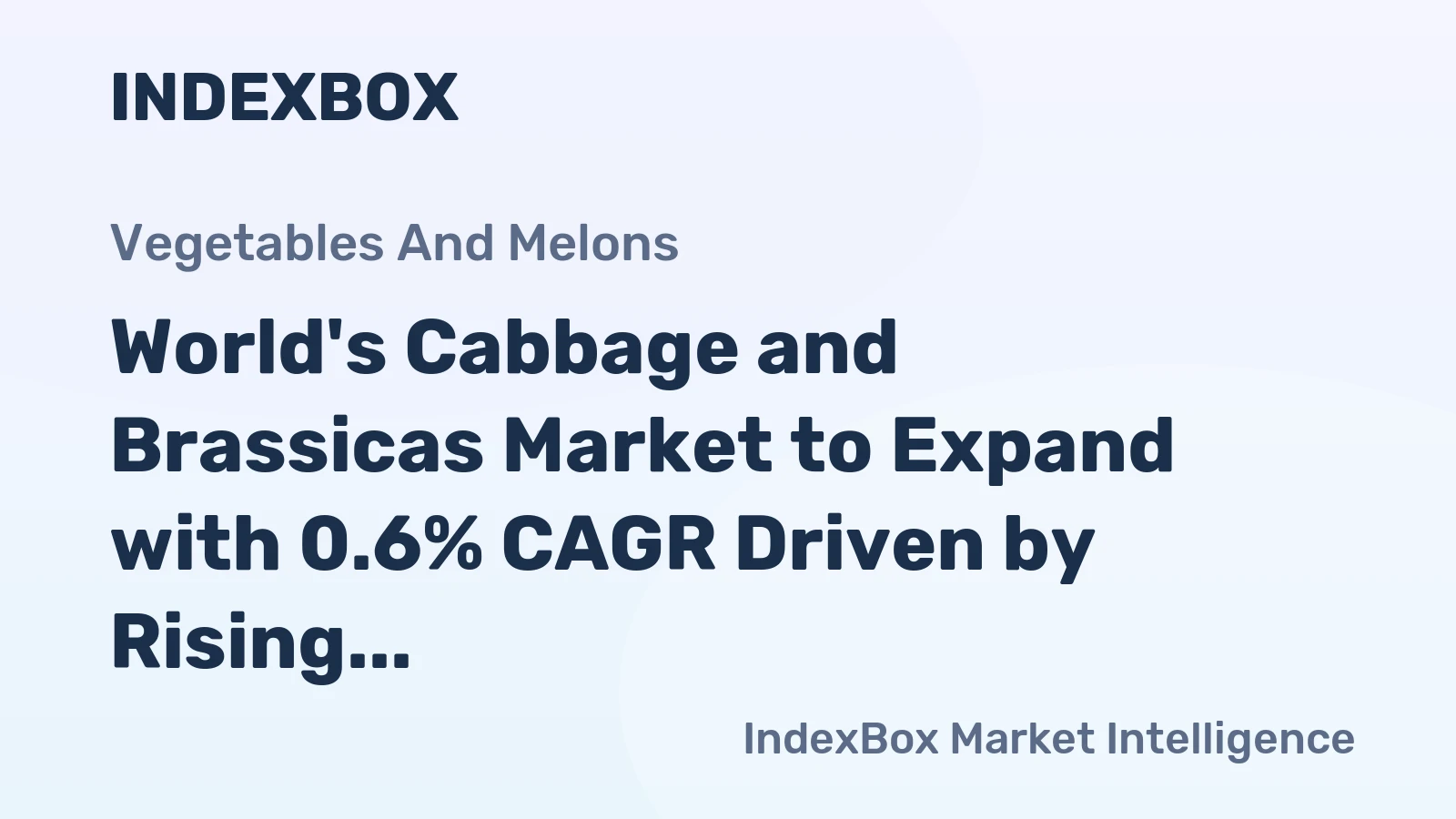 World's Cabbage and Brassicas Market to Expand with 0.6% CAGR Driven by Rising Global Demand