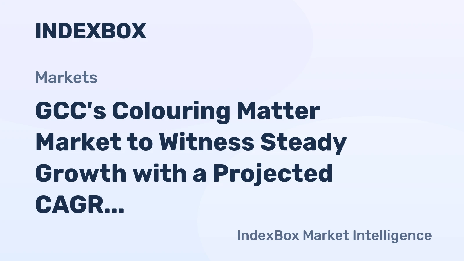 GCC's Colouring Matter Market to Witness Steady Growth with a Projected CAGR of +1.7% from 2024 to 2035