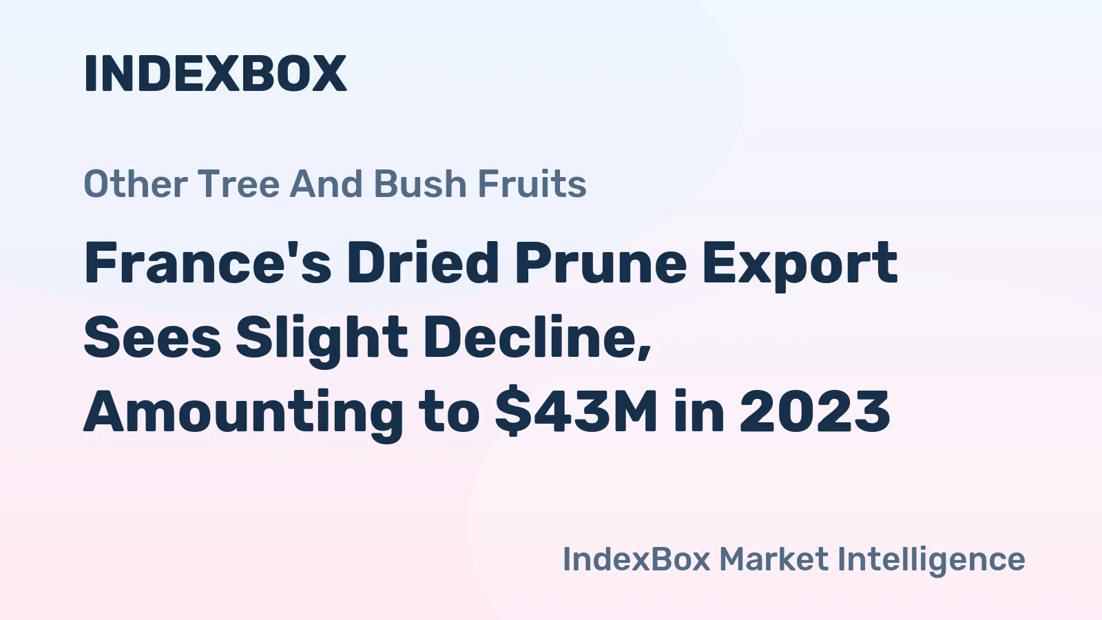 France's Dried Prune Export Sees Slight Decline, Amounting to $43M in 2023