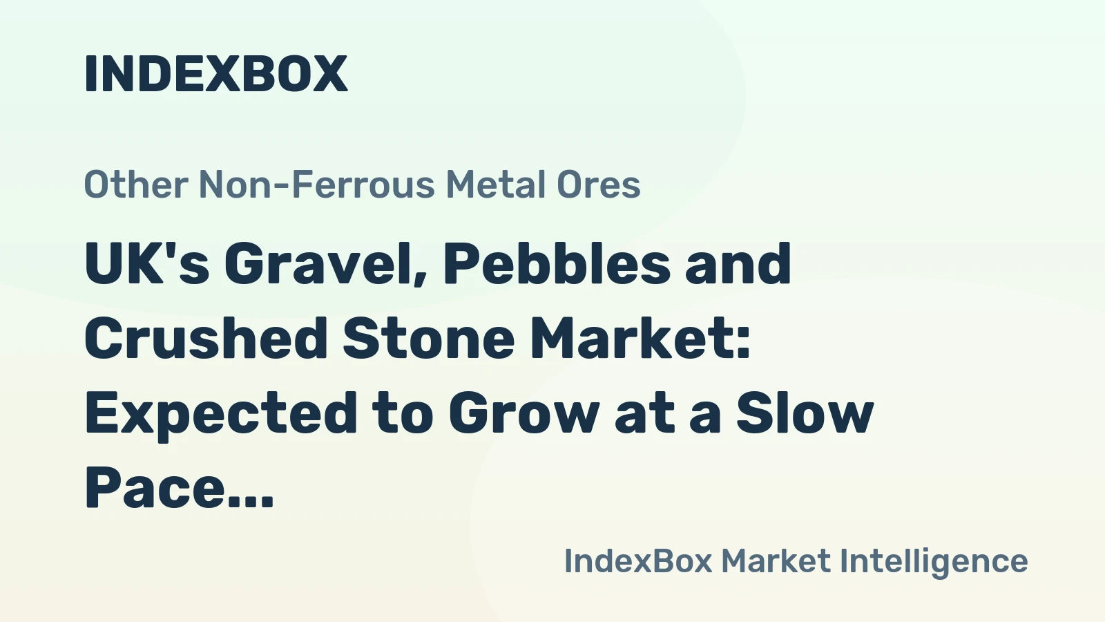 UK's Gravel, Pebbles and Crushed Stone Market: Expected to Grow at a Slow Pace with a CAGR of +0.6% from 2024 to 2035