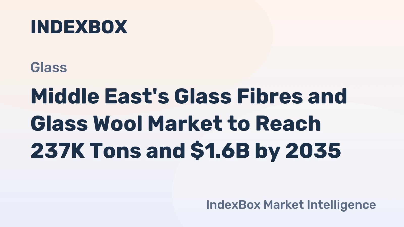 Middle East's Glass Fibres and Glass Wool Market to Reach 237K Tons and $1.6B by 2035