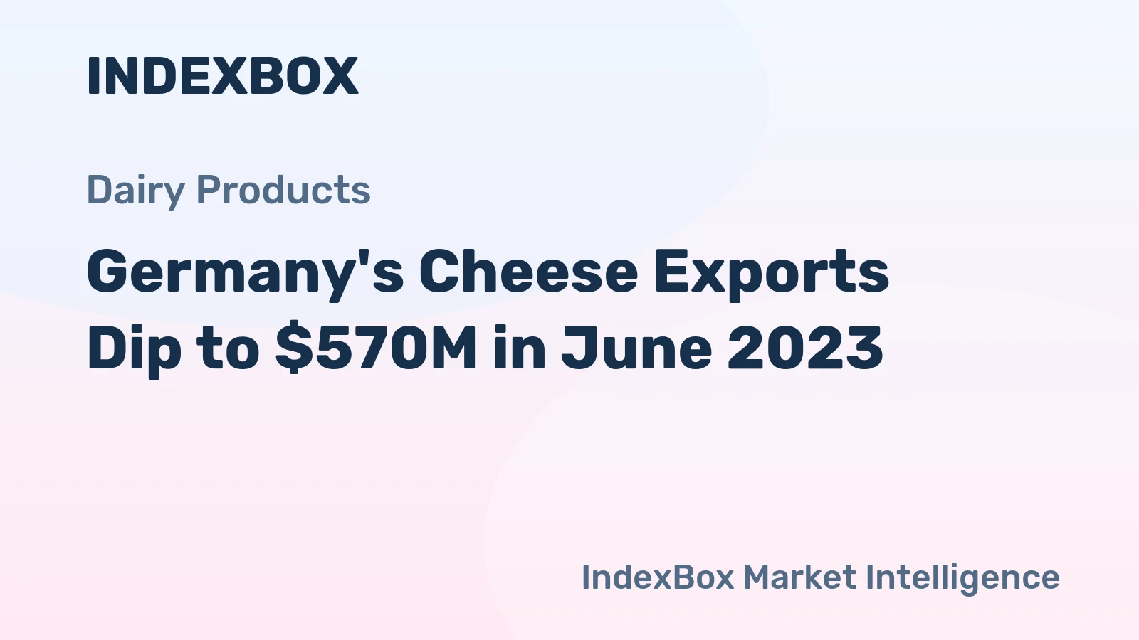 Germany's Cheese Exports Dip to $570M in June 2023