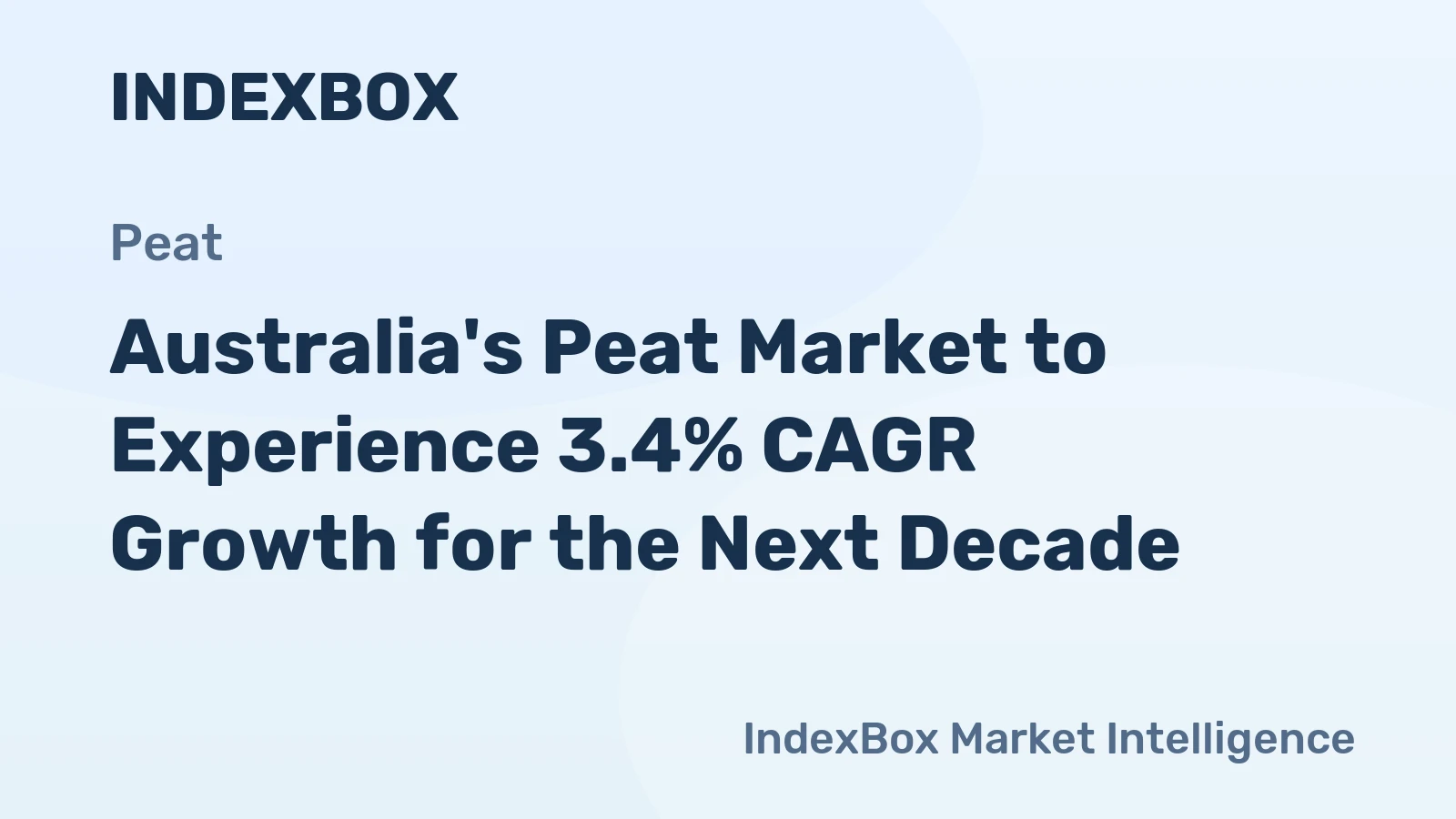 Australia's Peat Market to Experience 3.4% CAGR Growth for the Next Decade