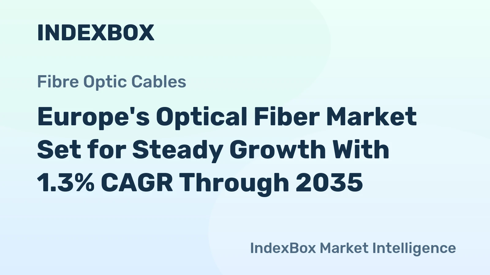 Europe's Optical Fiber Market Set for Steady Growth With 1.3% CAGR Through 2035