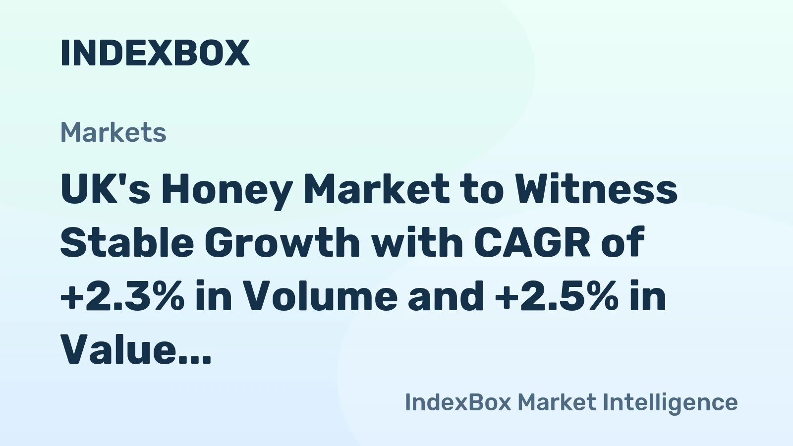UK's Honey Market to Witness Stable Growth with CAGR of +2.3% in Volume and +2.5% in Value by 2035