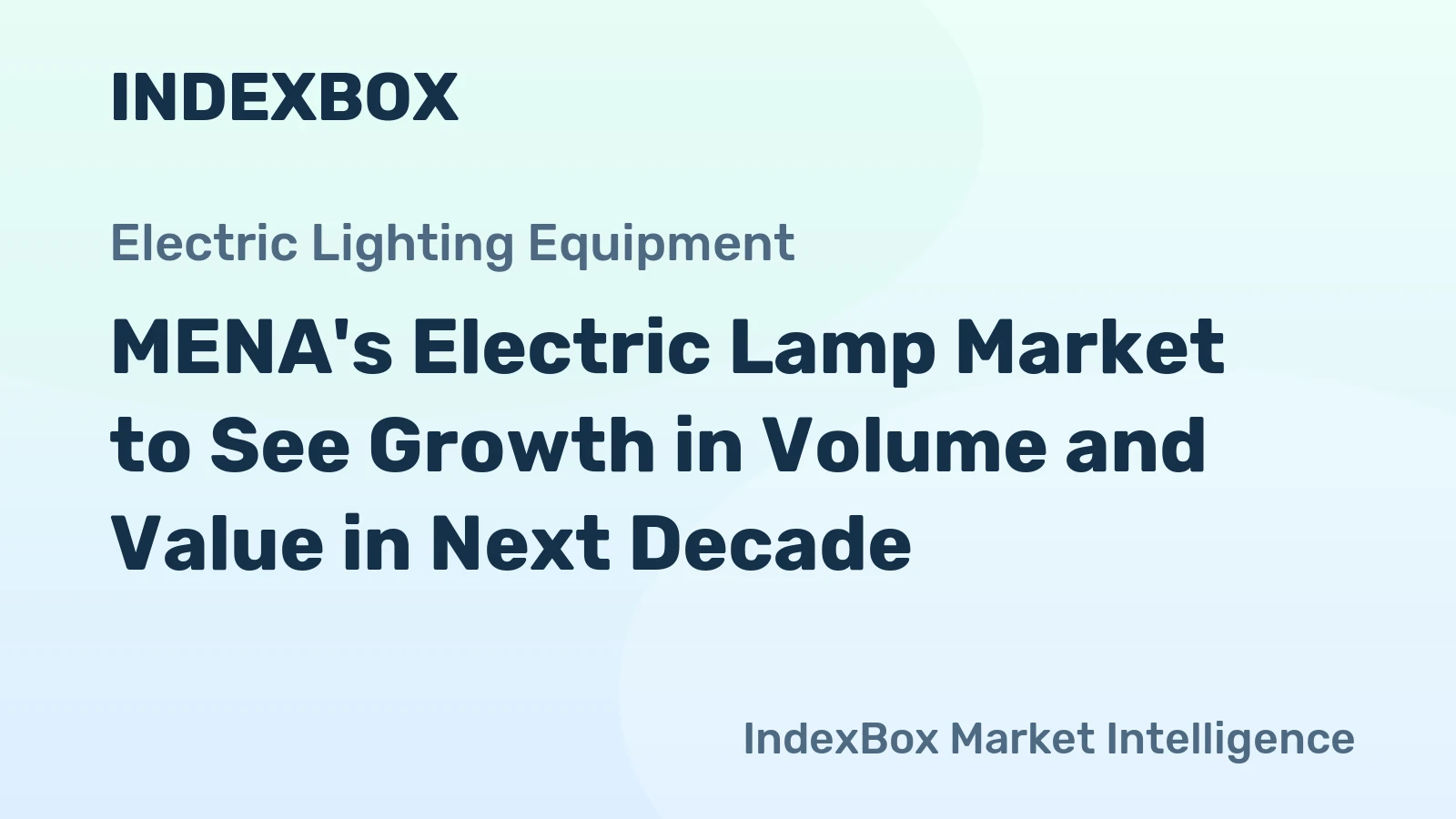 MENA's Electric Lamp Market to See Growth in Volume and Value in Next Decade