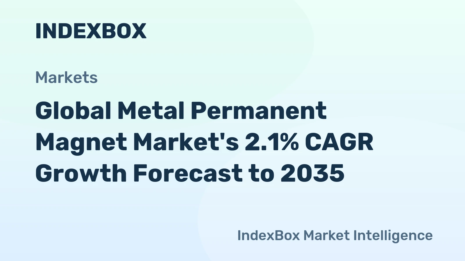 Global Metal Permanent Magnet Market's 2.1% CAGR Growth Forecast to 2035