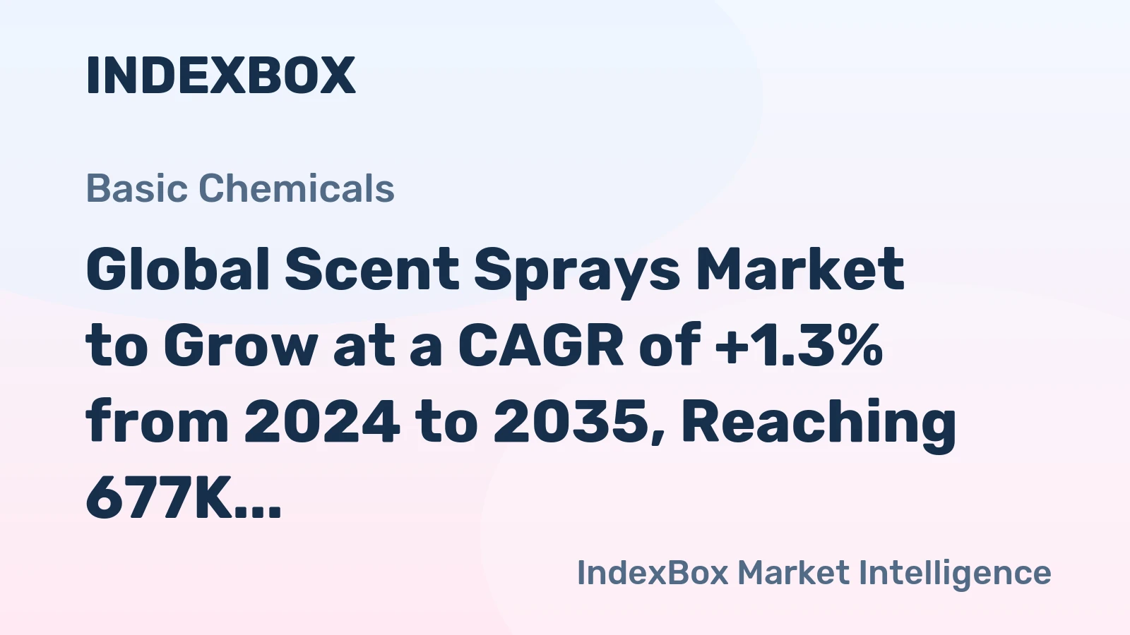 Global Scent Sprays Market to Grow at a CAGR of +1.3% from 2024 to 2035, Reaching 677K Tons