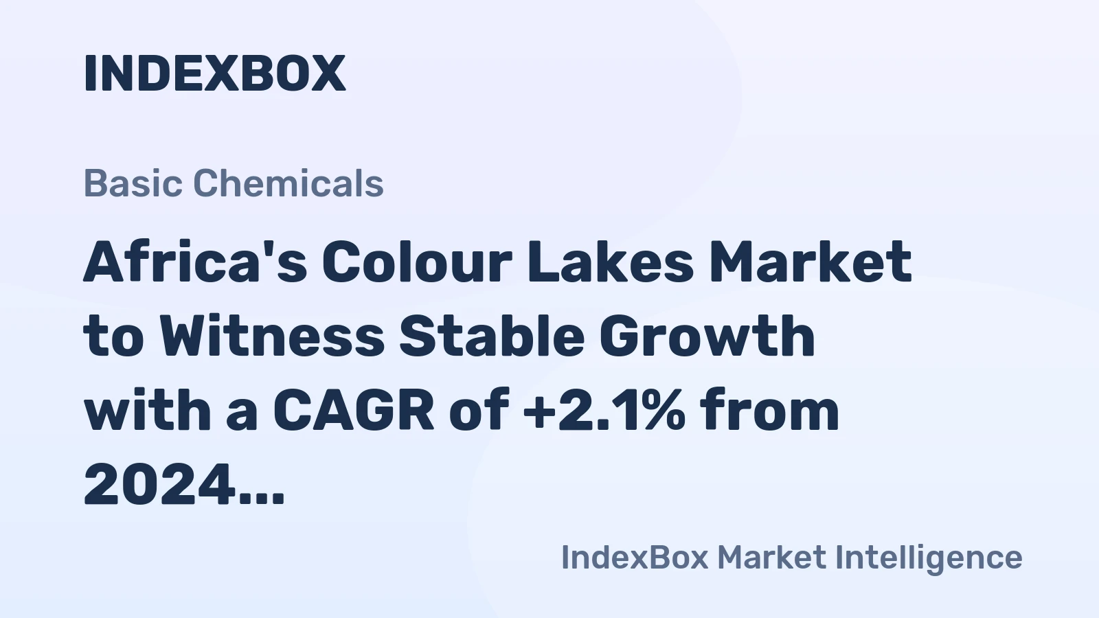 Africa's Colour Lakes Market to Witness Stable Growth with a CAGR of +2.1% from 2024 to 2035