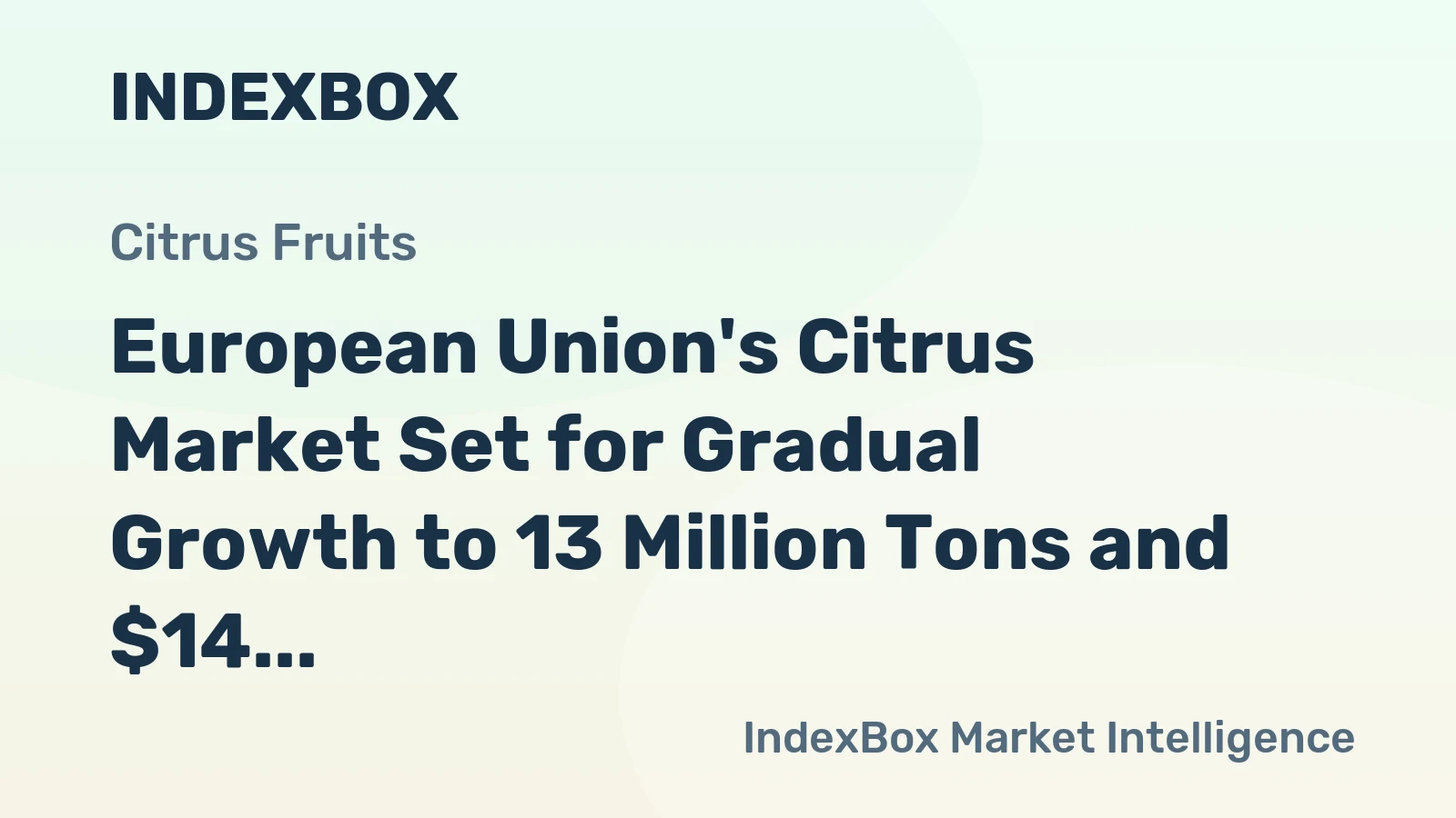 European Union's Citrus Market Set for Gradual Growth to 13 Million Tons and $14 Billion