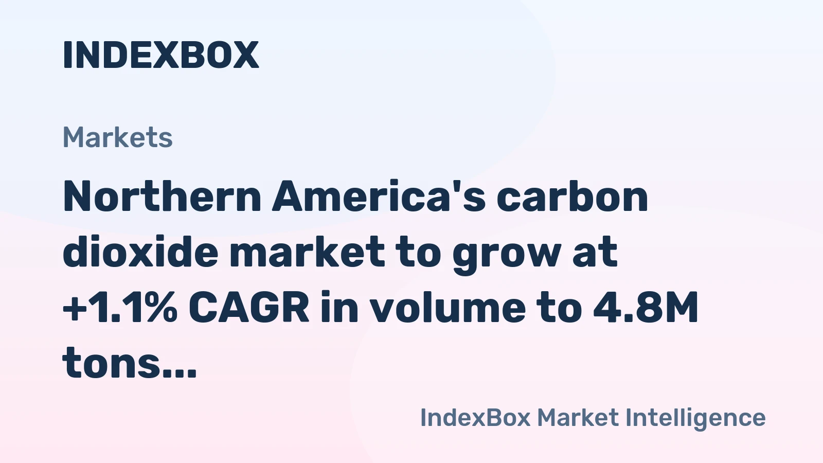 Northern America's carbon dioxide market to grow at +1.1% CAGR in volume to 4.8M tons by 2035, while value projected to decline at -0.9% CAGR.