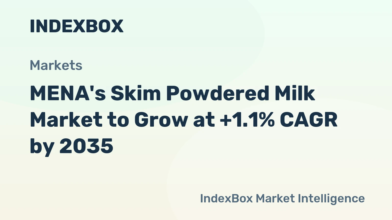 MENA's Skim Powdered Milk Market to Grow at +1.1% CAGR by 2035