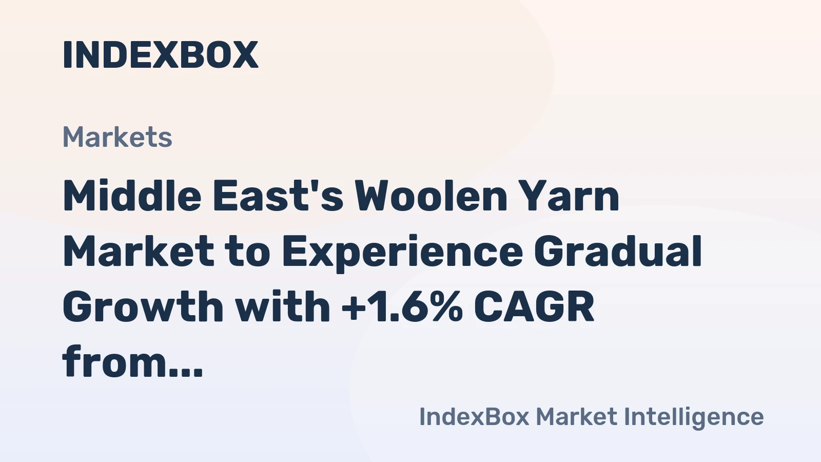 Middle East's Woolen Yarn Market to Experience Gradual Growth with +1.6% CAGR from 2024-2035