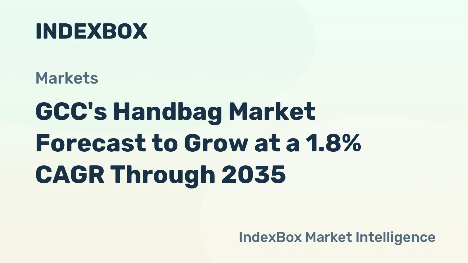 GCC's Handbag Market Forecast to Grow at a 1.8% CAGR Through 2035