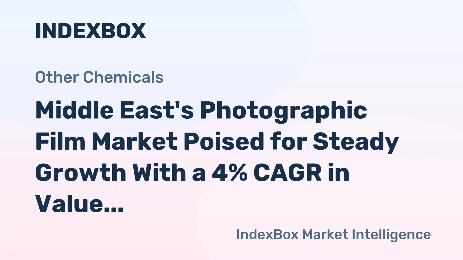 Middle East's Photographic Film Market Poised for Steady Growth With a 4% CAGR in Value Through 2035