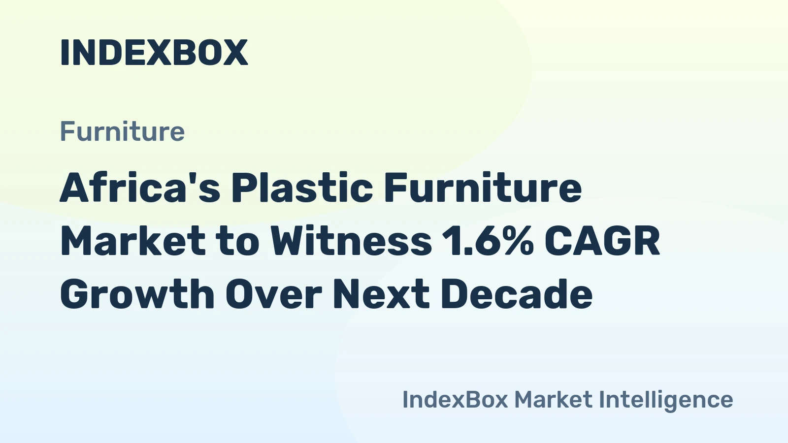 Africa's Plastic Furniture Market to Witness 1.6% CAGR Growth Over Next Decade