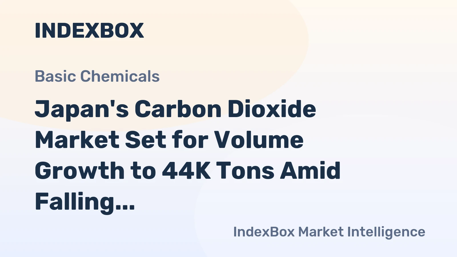 Japan's Carbon Dioxide Market Set for Volume Growth to 44K Tons Amid Falling Value to $46M