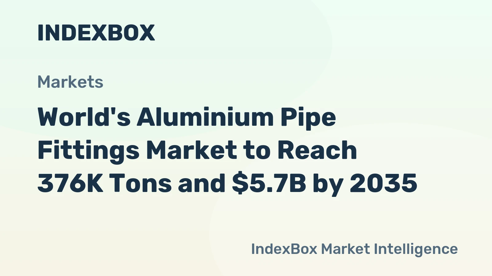 World's Aluminium Pipe Fittings Market to Reach 376K Tons and $5.7B by 2035