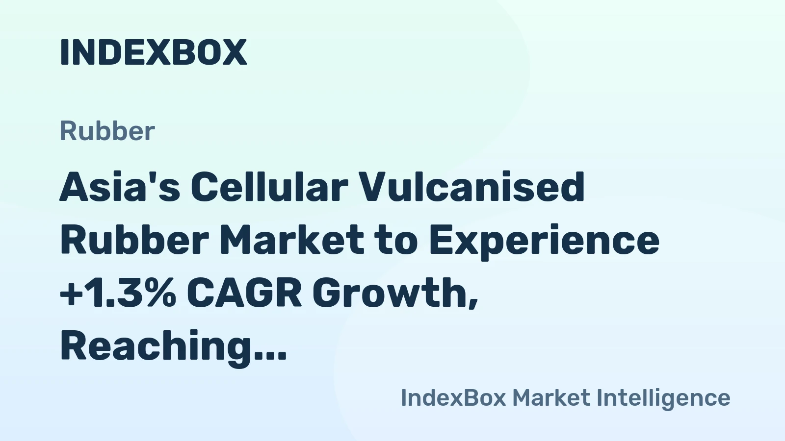 Asia's Cellular Vulcanised Rubber Market to Experience +1.3% CAGR Growth, Reaching 247K Tons by 2035