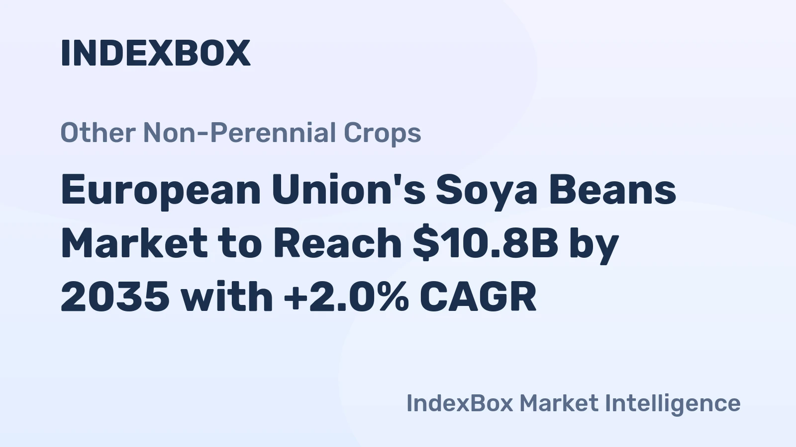 European Union's Soya Beans Market to Reach $10.8B by 2035 with +2.0% CAGR