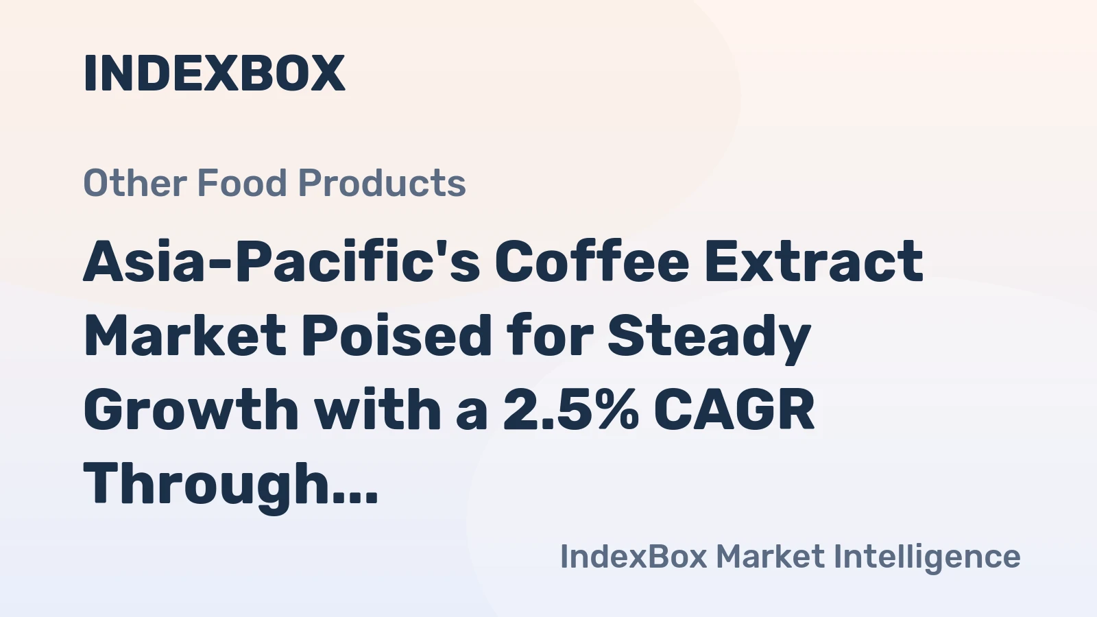 Asia-Pacific's Coffee Extract Market Poised for Steady Growth with a 2.5% CAGR Through 2035