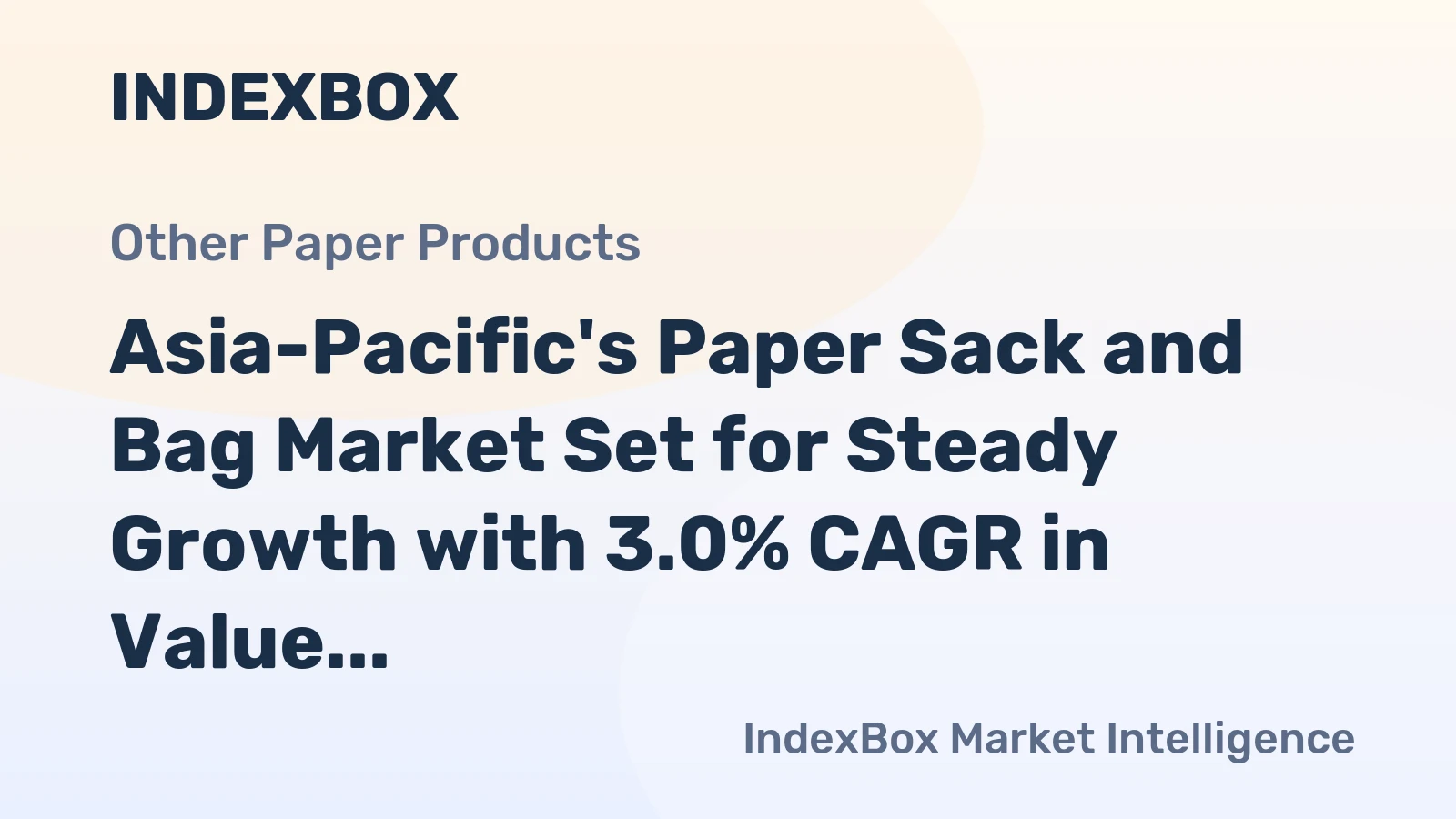 Asia-Pacific's Paper Sack and Bag Market Set for Steady Growth with 3.0% CAGR in Value Through 2035