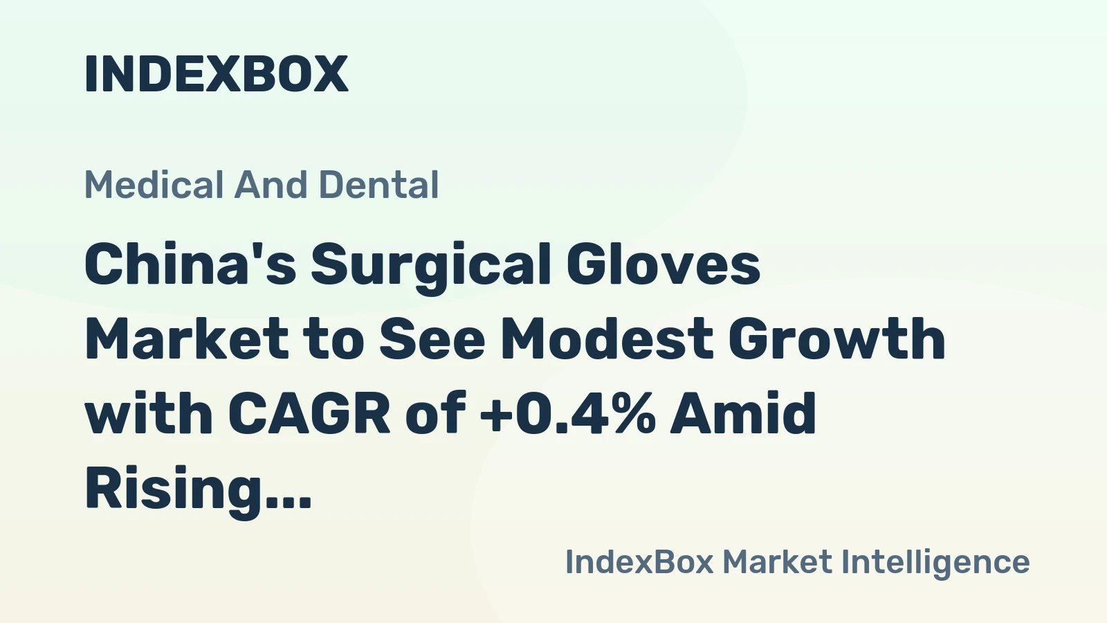 China's Surgical Gloves Market to See Modest Growth with CAGR of +0.4% Amid Rising Demand
