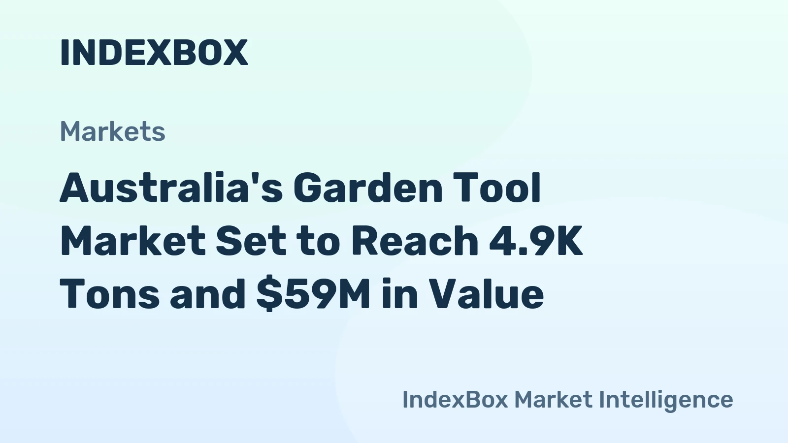 Australia's Garden Tool Market Set to Reach 4.9K Tons and $59M in Value