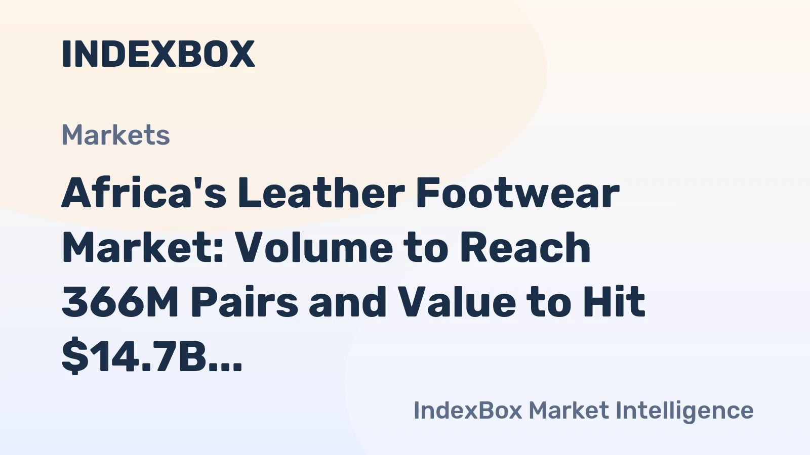Africa's Leather Footwear Market: Volume to Reach 366M Pairs and Value to Hit $14.7B by 2035