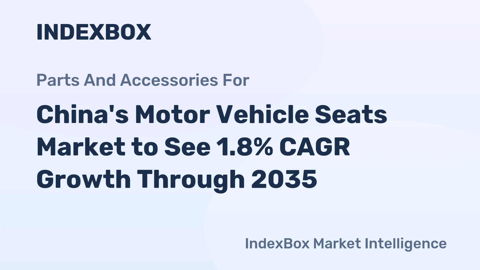 China's Motor Vehicle Seats Market to See 1.8% CAGR Growth Through 2035
