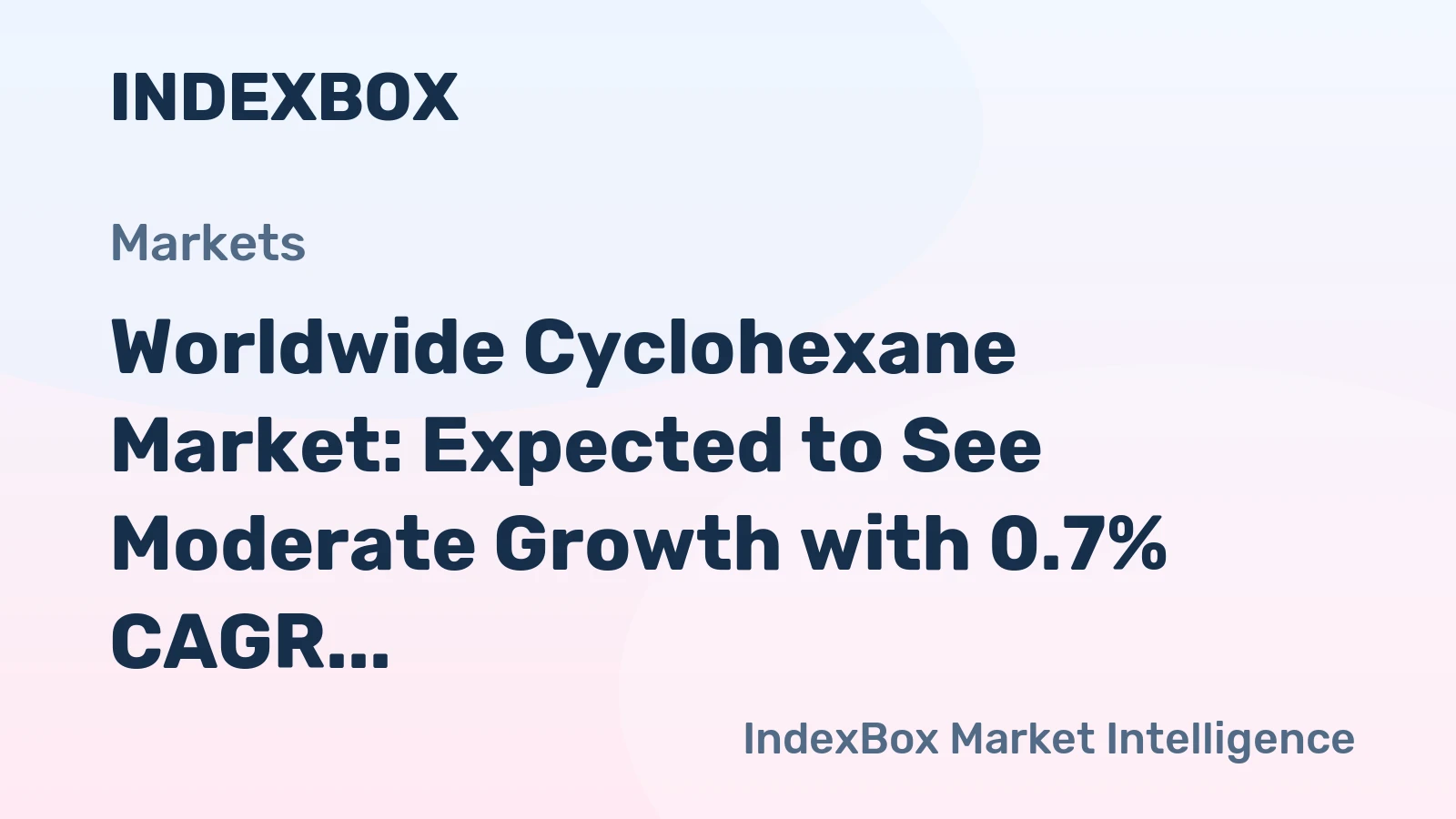 Worldwide Cyclohexane Market: Expected to See Moderate Growth with 0.7% CAGR