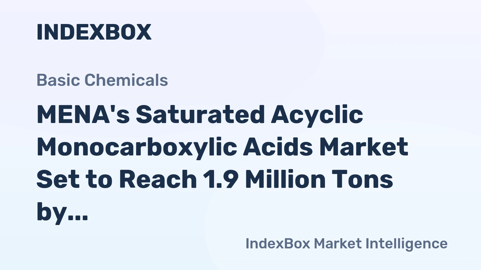 MENA's Saturated Acyclic Monocarboxylic Acids Market Set to Reach 1.9 Million Tons by 2035
