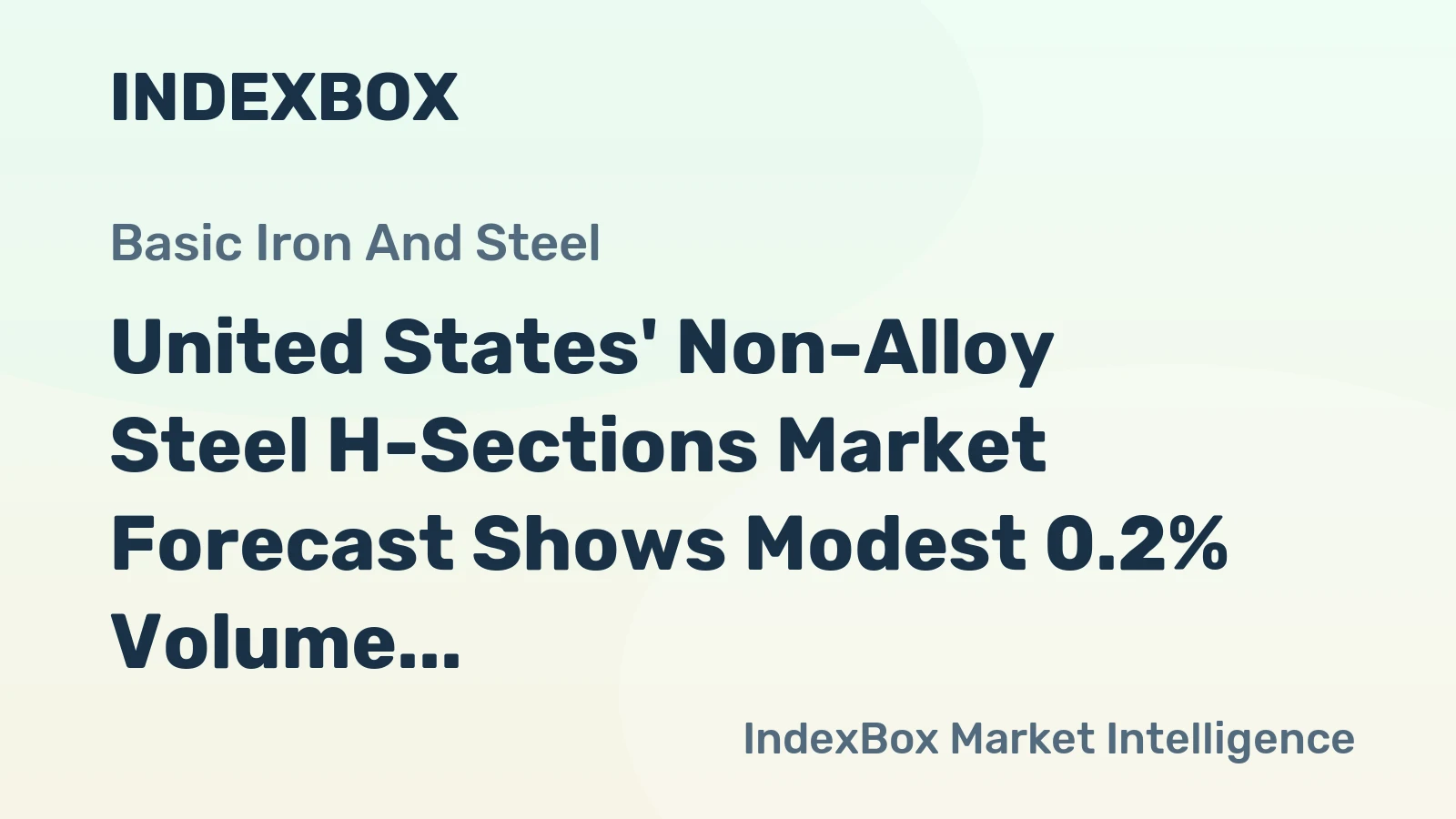 United States' Non-Alloy Steel H-Sections Market Forecast Shows Modest 0.2% Volume CAGR Amid Steady Demand