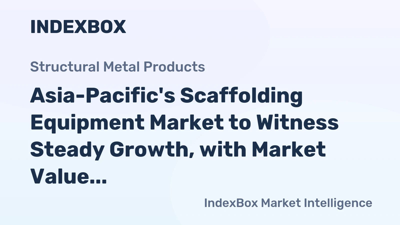 Asia-Pacific's Scaffolding Equipment Market to Witness Steady Growth, with Market Value Expected to Reach $20.8B by 2035