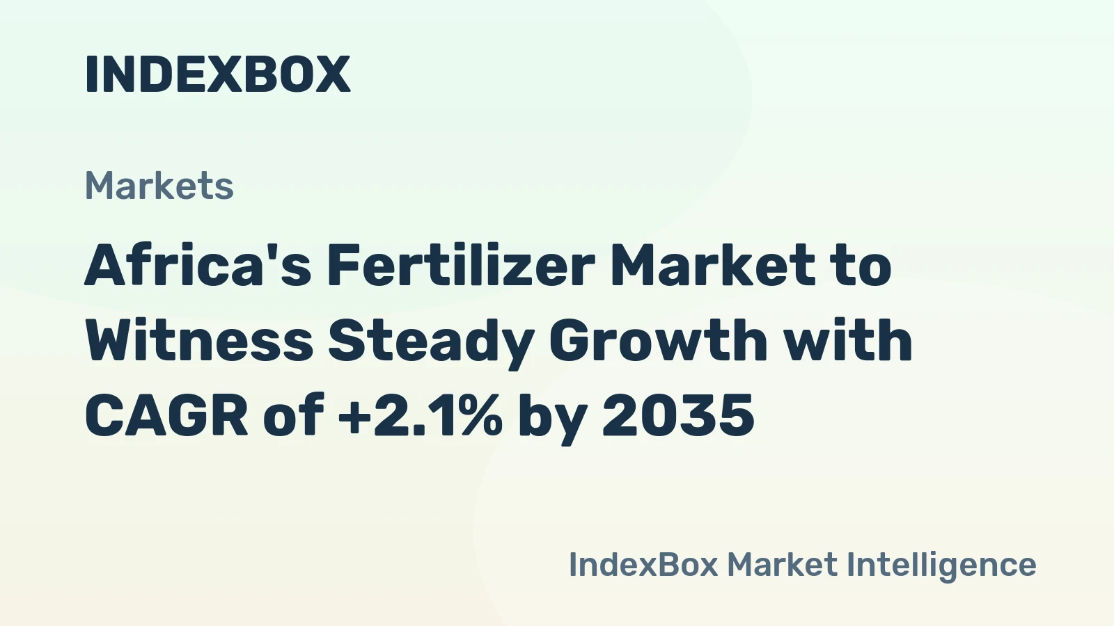 Africa's Fertilizer Market to Witness Steady Growth with CAGR of +2.1% by 2035