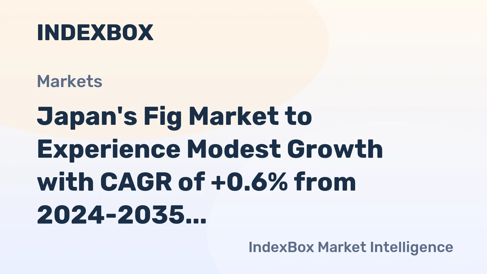 Japan's Fig Market to Experience Modest Growth with CAGR of +0.6% from 2024-2035, Reaching $112M