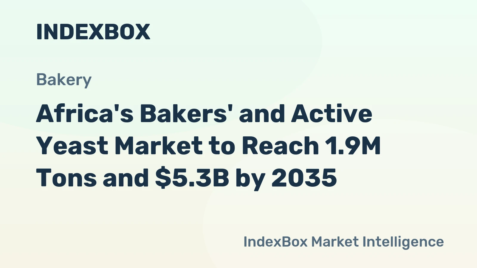 Africa's Bakers' and Active Yeast Market to Reach 1.9M Tons and $5.3B by 2035