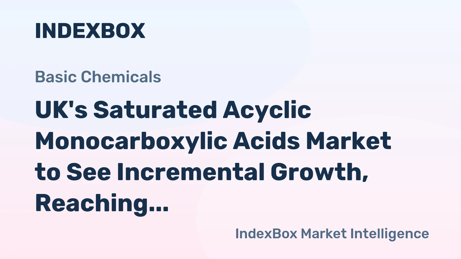 UK's Saturated Acyclic Monocarboxylic Acids Market to See Incremental Growth, Reaching 429K tons and $706M Value by 2035