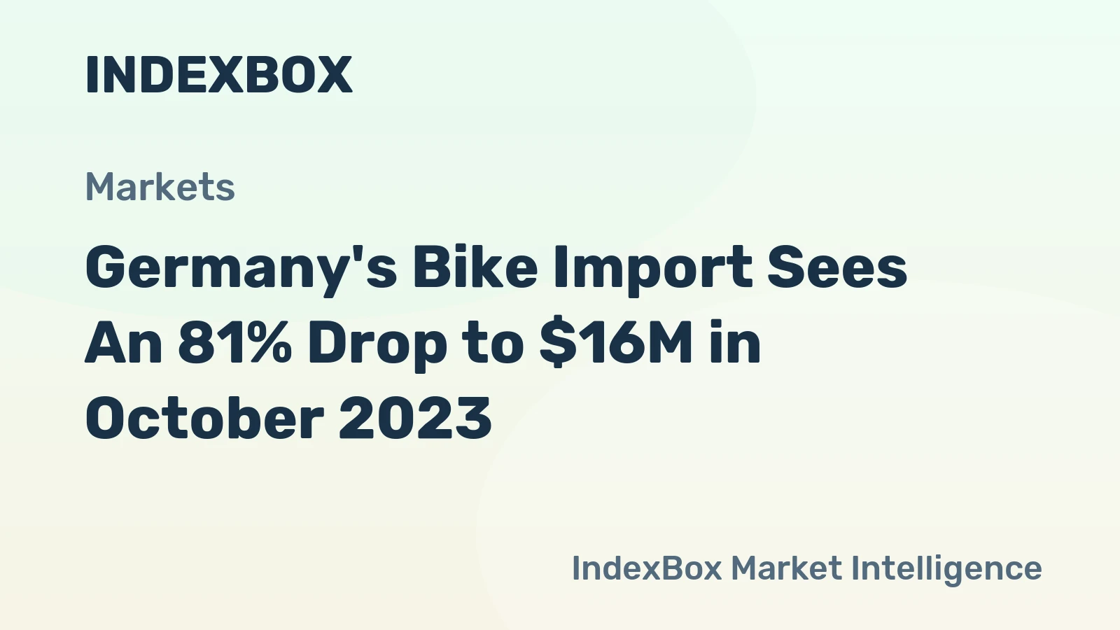 Germany's Bike Import Sees An 81% Drop to $16M in October 2023