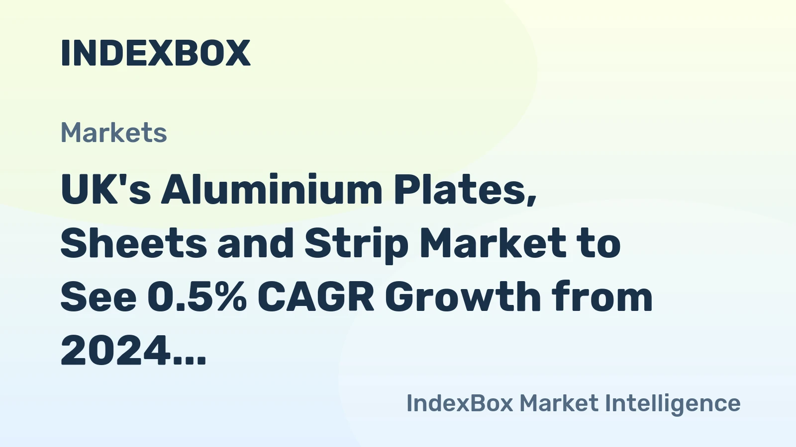 UK's Aluminium Plates, Sheets and Strip Market to See 0.5% CAGR Growth from 2024 to 2035
