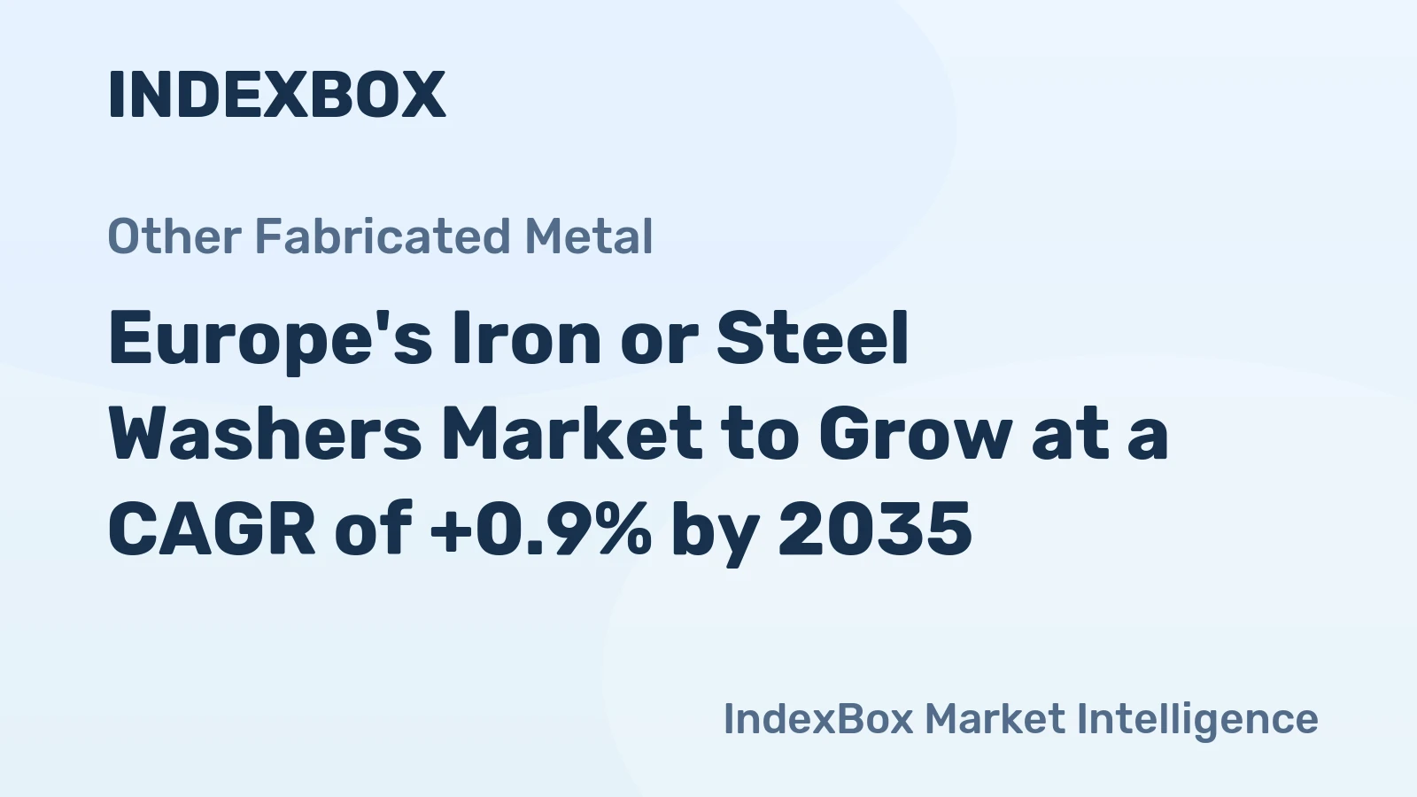Europe's Iron or Steel Washers Market to Grow at a CAGR of +0.9% by 2035