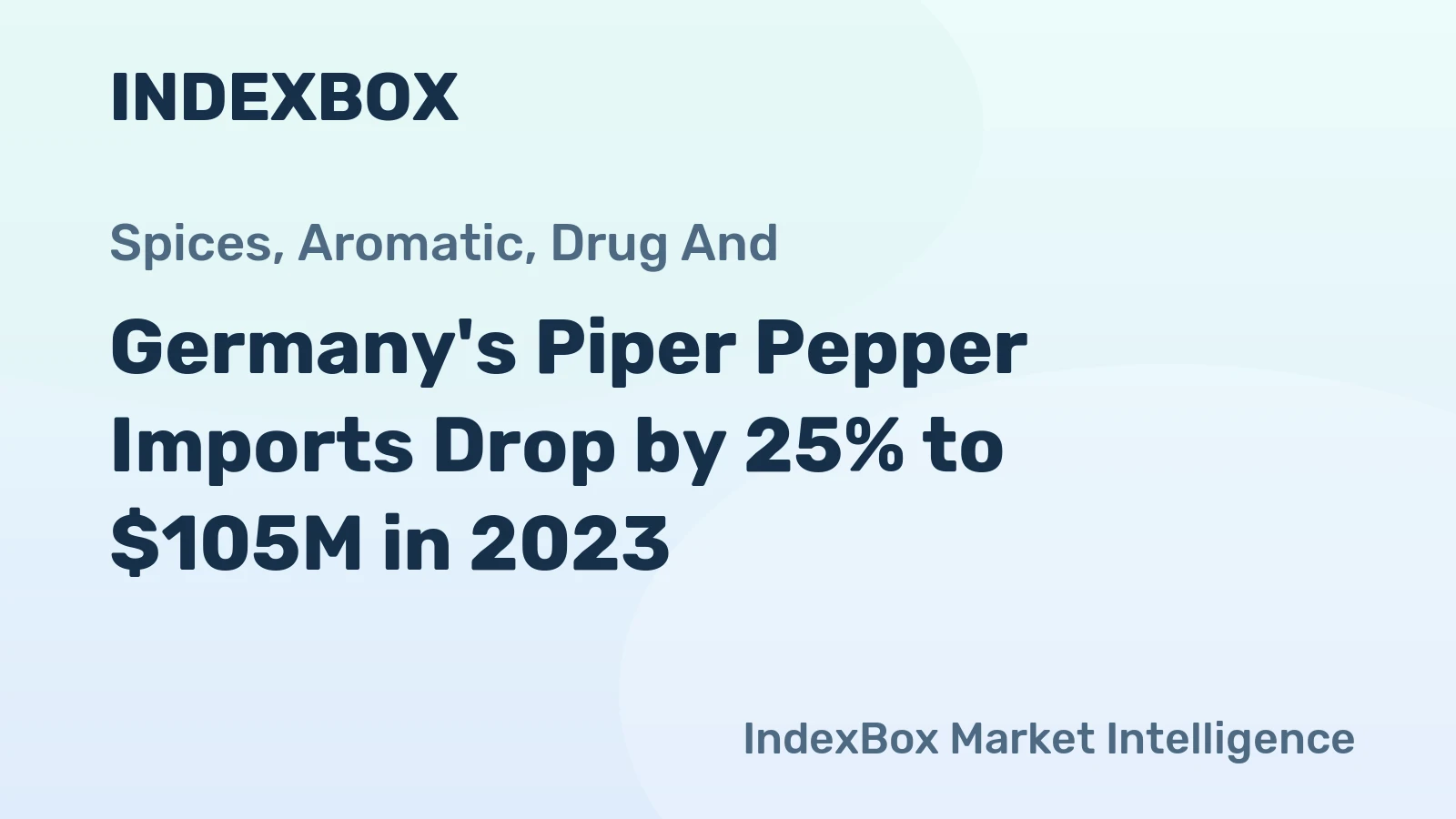Germany's Piper Pepper Imports Drop by 25% to $105M in 2023